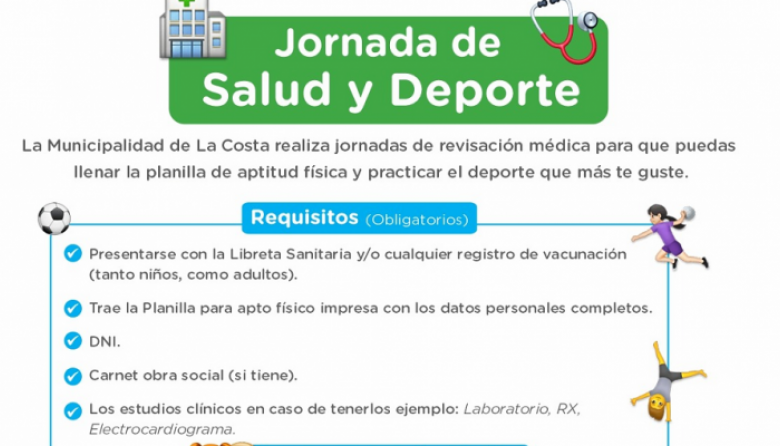 Se realizarán controles de salud para quienes necesiten completar ...